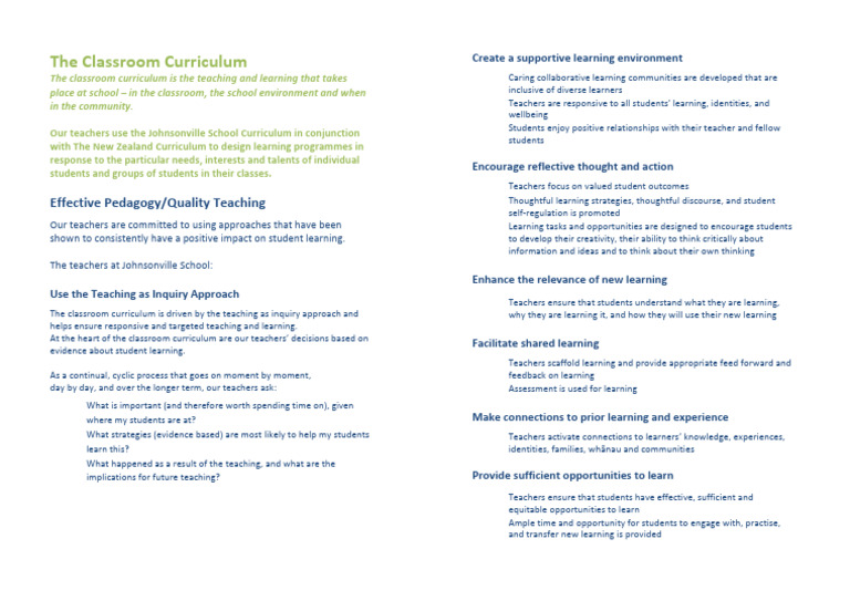 20-Classroom-Curriculum-Effective-Pedagogy | PDF | Teachers | Learning