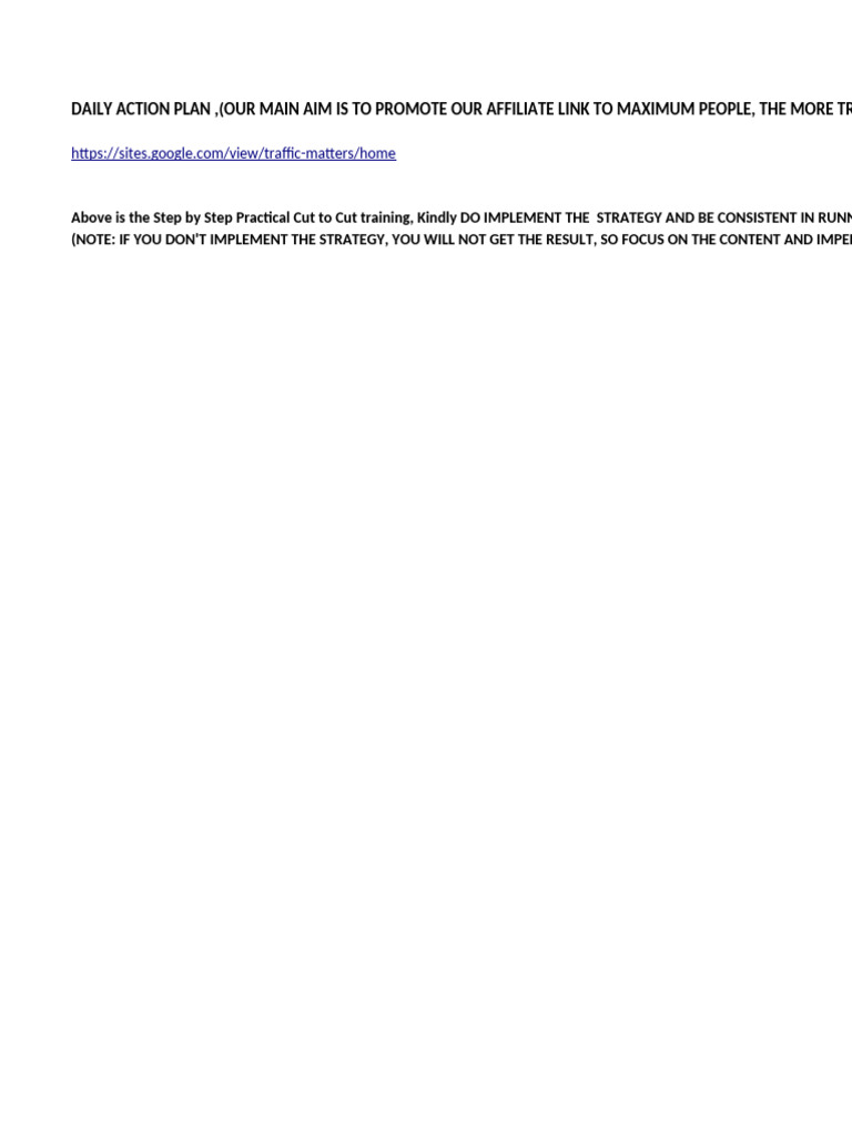 4th File Daily Traffic Action Plan | PDF