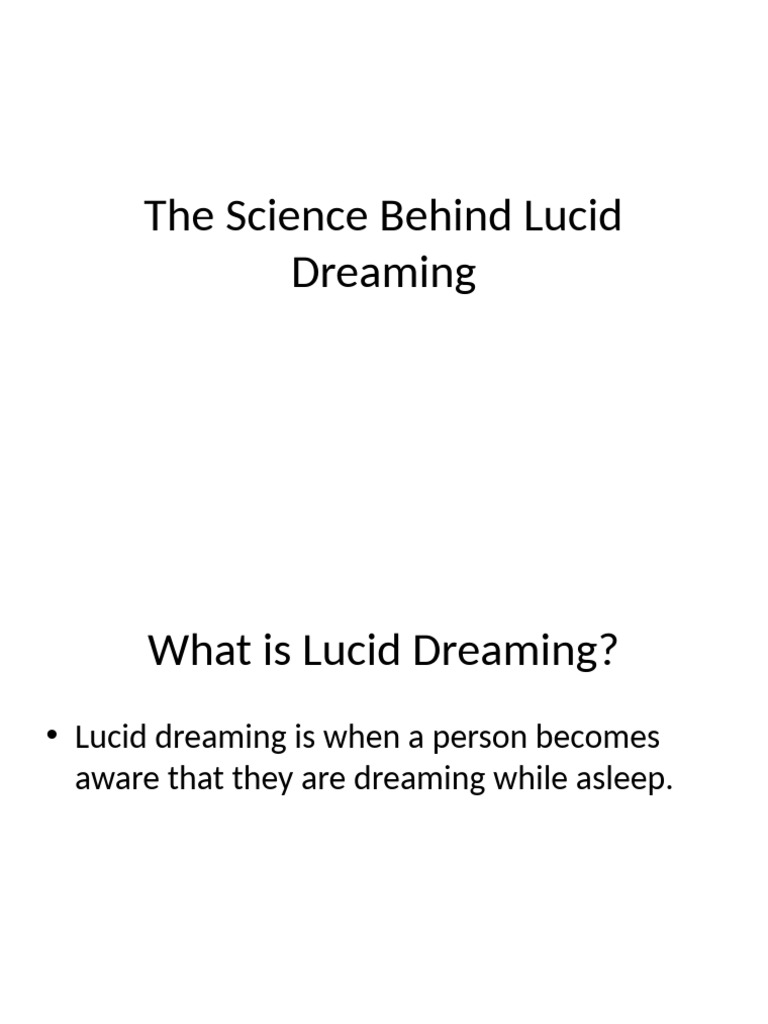 The Science Behind Lucid Dreaming | PDF