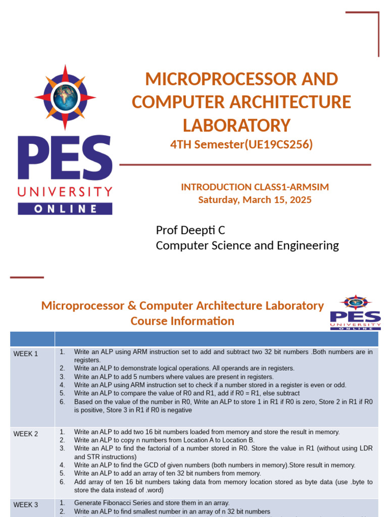 Mpca Lab1a Introduction to Armsim - Copy | PDF | Assembly Language ...