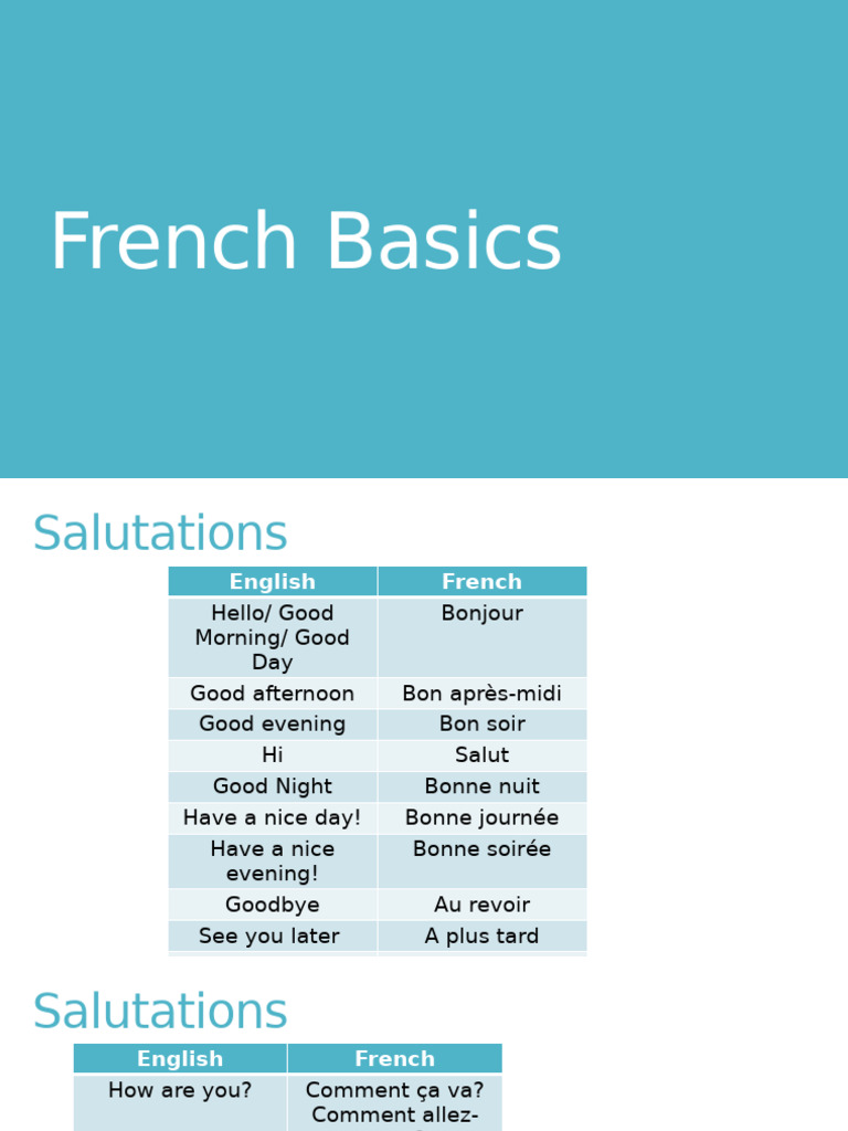 French Basics | PDF