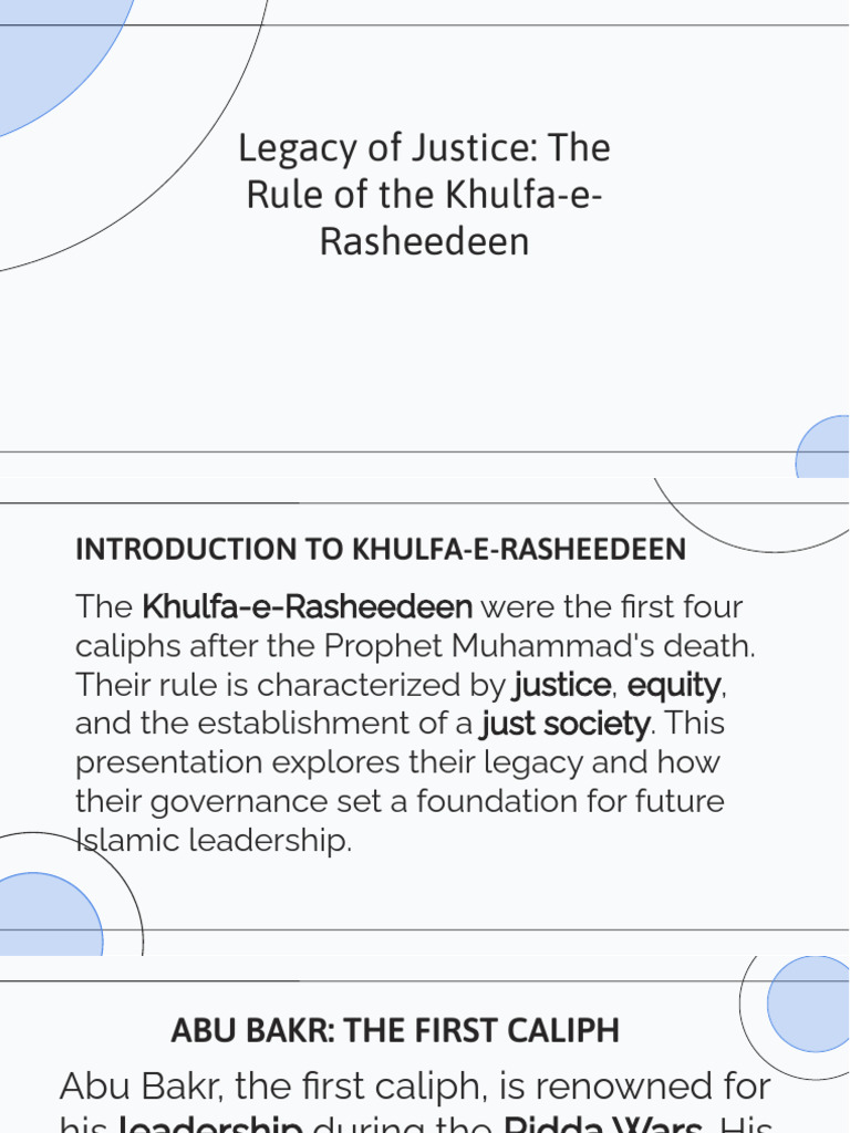 Slidesgo Legacy of Justice The Rule of The Khulfa e Rasheedeen ...