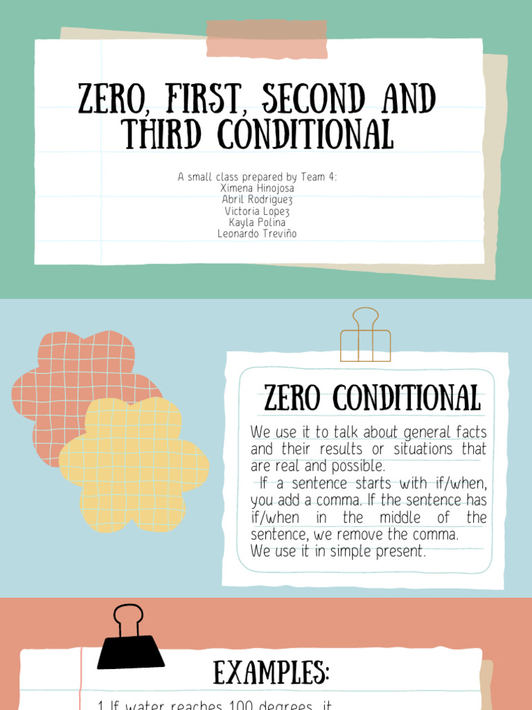 Zero, First, Second and Third Conditional | PDF