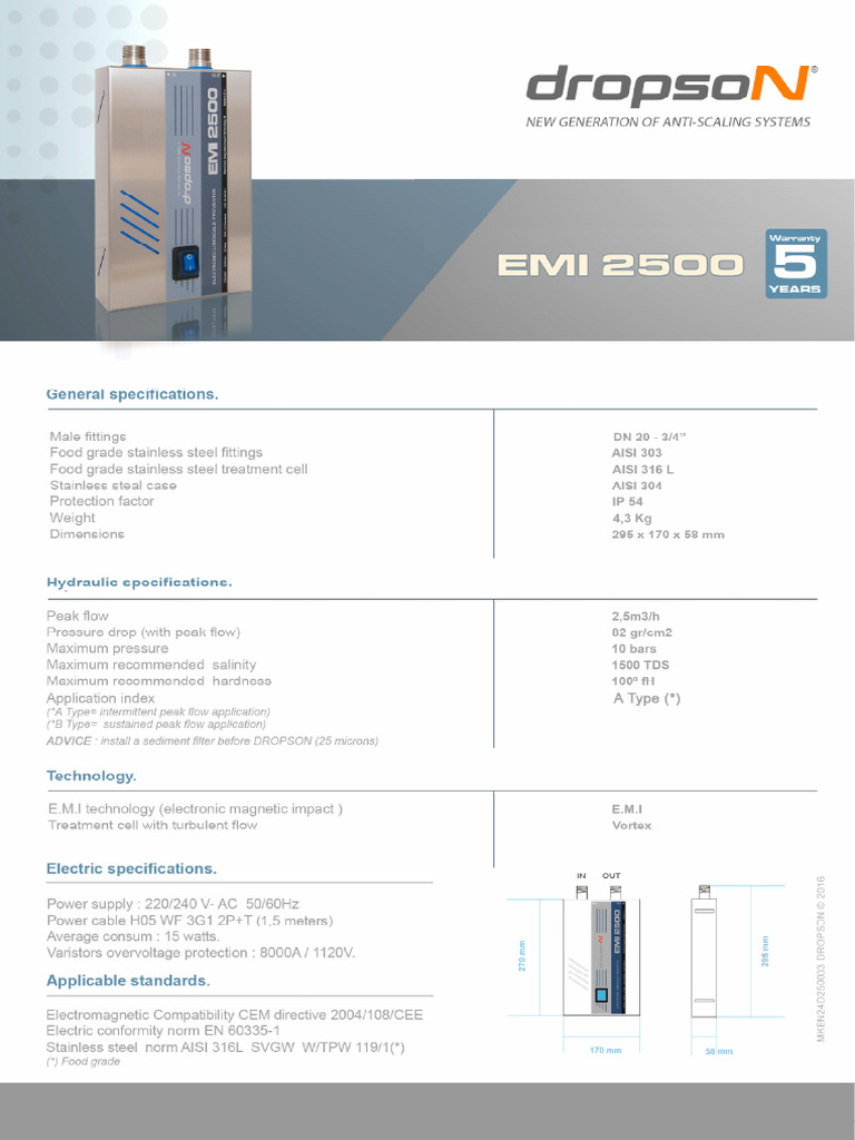 Dropson Datablad | PDF