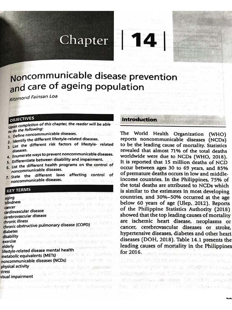 Chapter 14 Noncommunicable | PDF