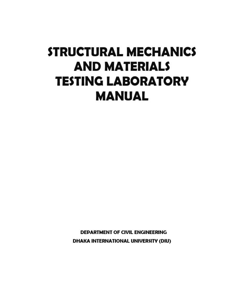 SM Lab Manual BUET | PDF | Deformation (Engineering) | Yield (Engineering)
