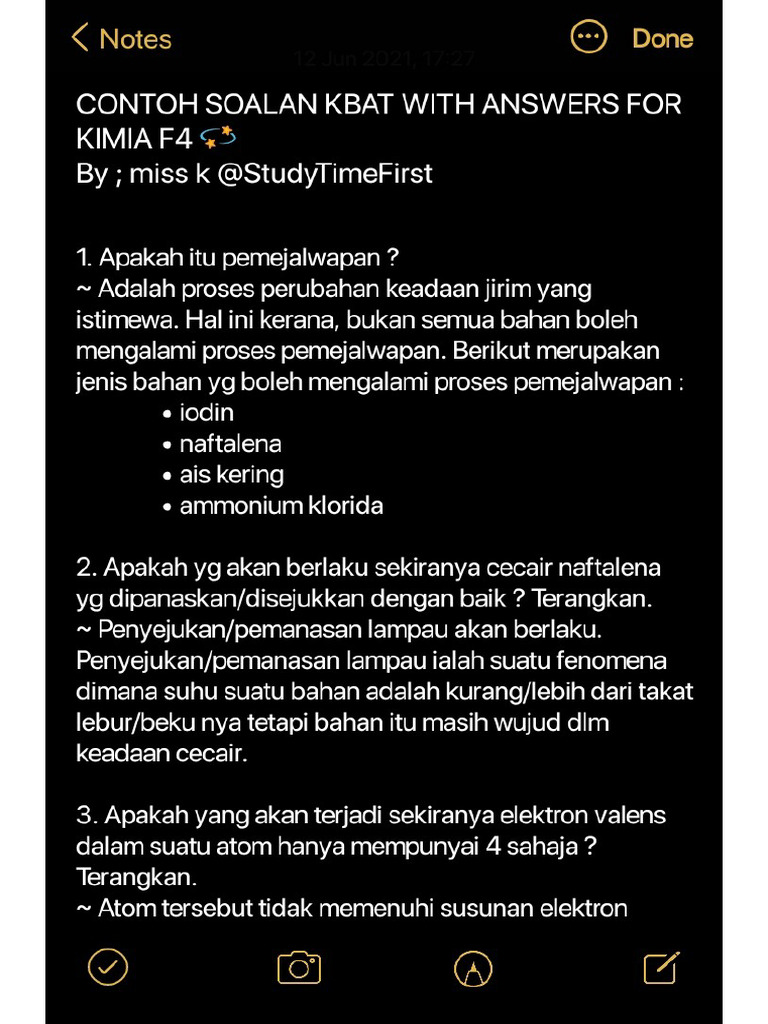 Soalan Kbat Kimia Form 4 @StudyTimeFirst | PDF