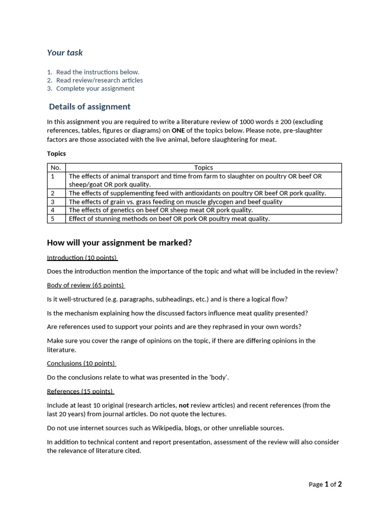 Assignment Instruction | PDF