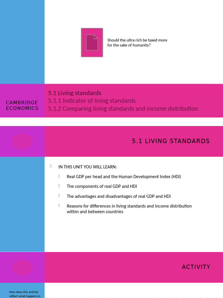 5.1 Lving Standards | PDF | Income | Gross Domestic Product