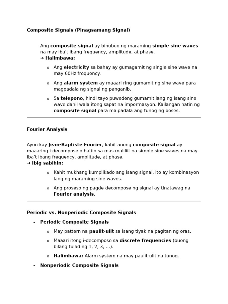 Composite Signals | PDF