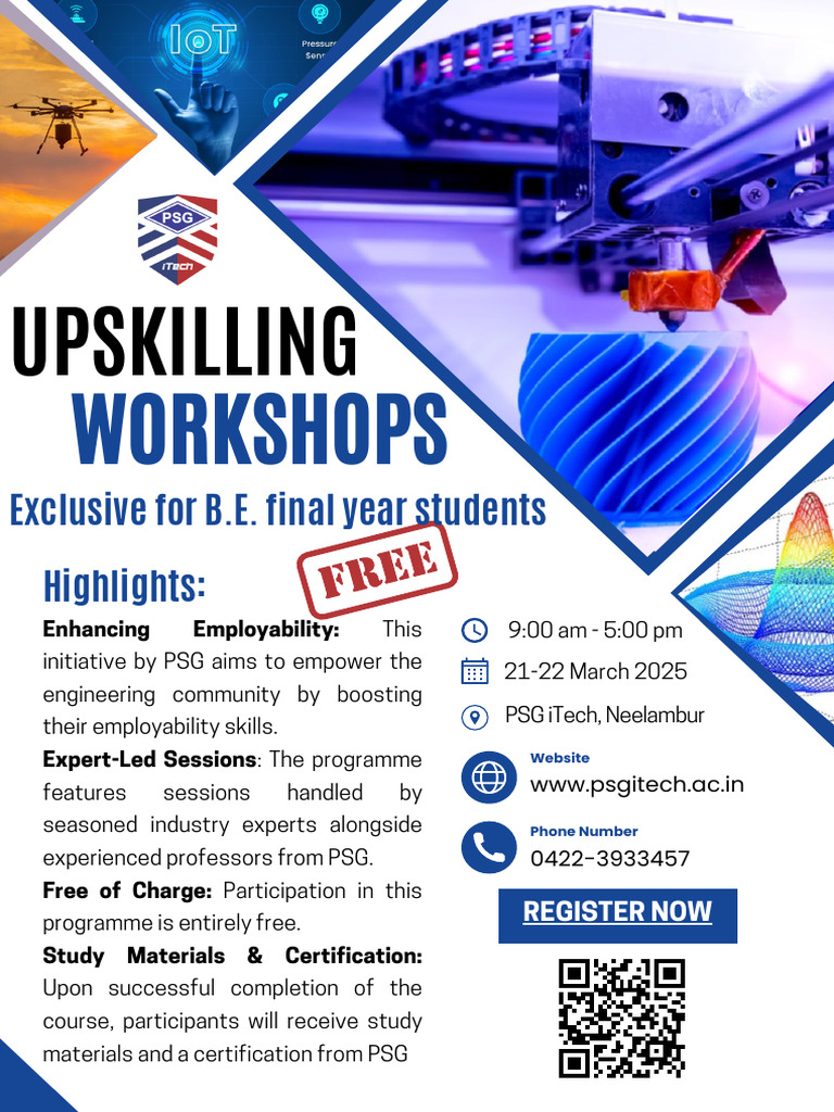 Upskilling Workshop Brochure | PDF | Engineering | Mechanical Engineering