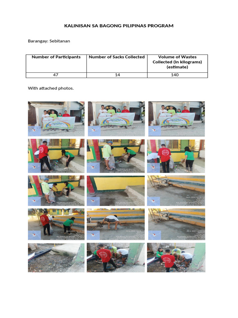 Kalinisan Sa Bagong Pilipinas Program | PDF