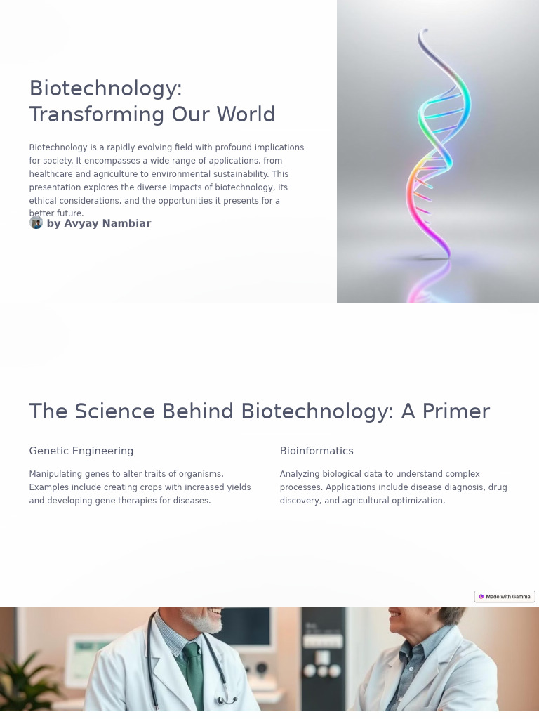 Biotechnology's Impact on Society | PDF | Biotechnology | Genetic ...