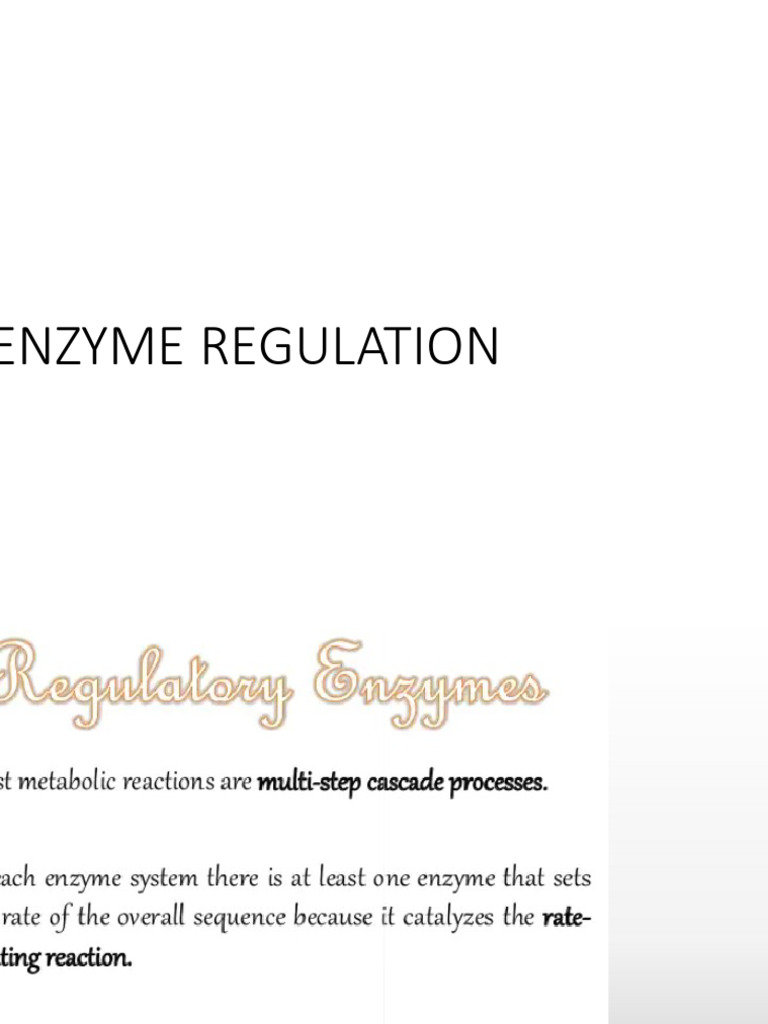 Enzyme Regulation | PDF