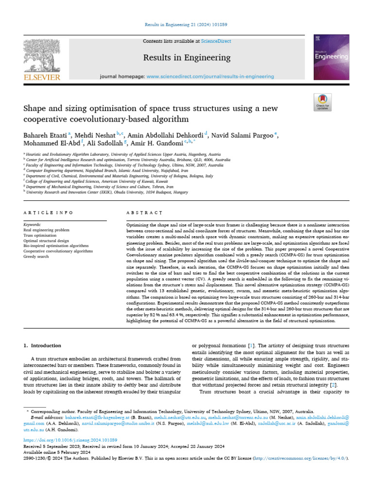1 s2.0 S2590123024001129 Main | PDF | Mathematical Optimization | Algorithms