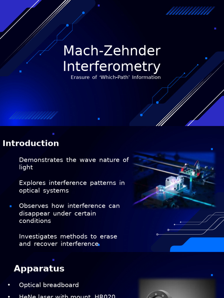 Mach-Zehnder Interferometer | PDF | Interferometry | Electromagnetic Spectrum