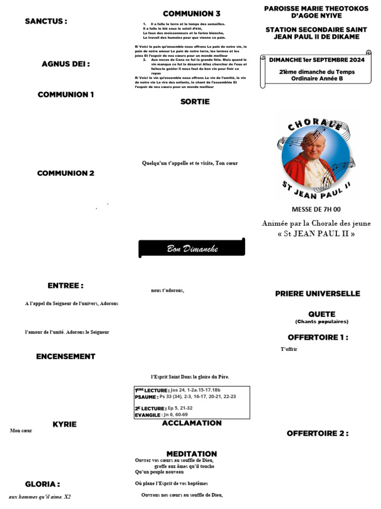 Offrande de pain et vin au Seigneur | PDF | Jésus