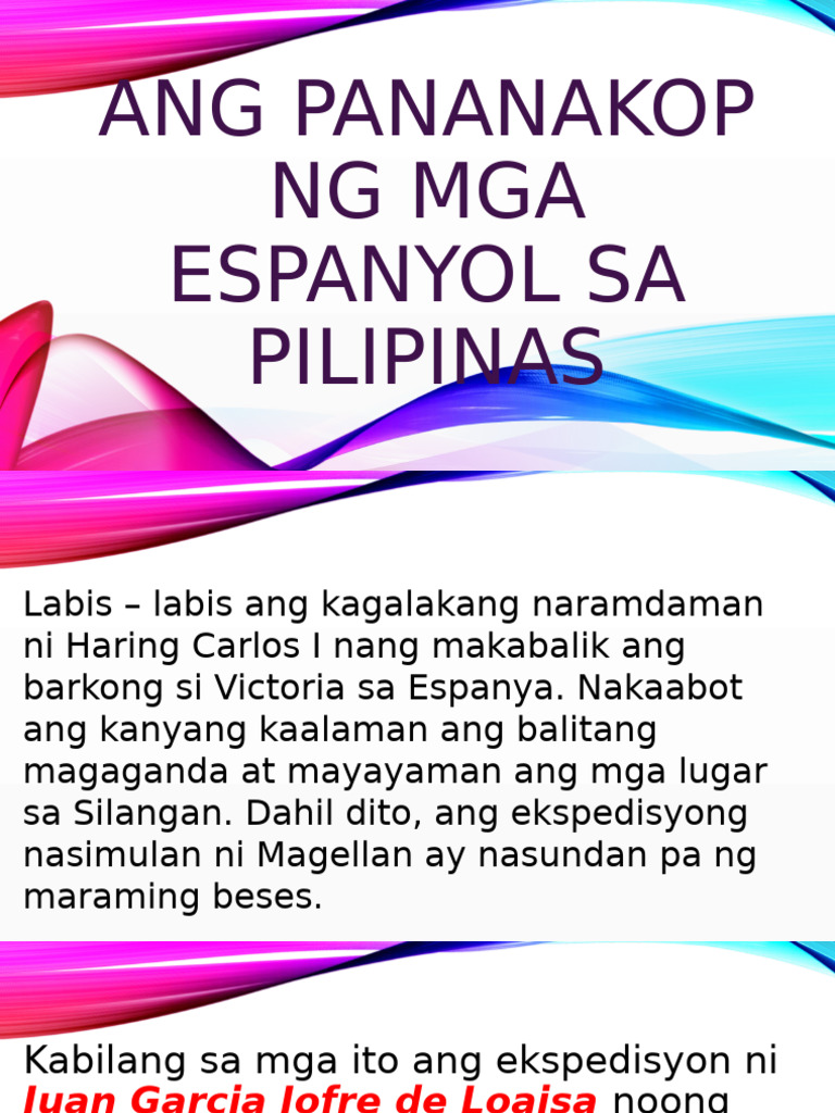 Ang Pananakop Ng Mga Espanyol Sa Pilipinas | PDF