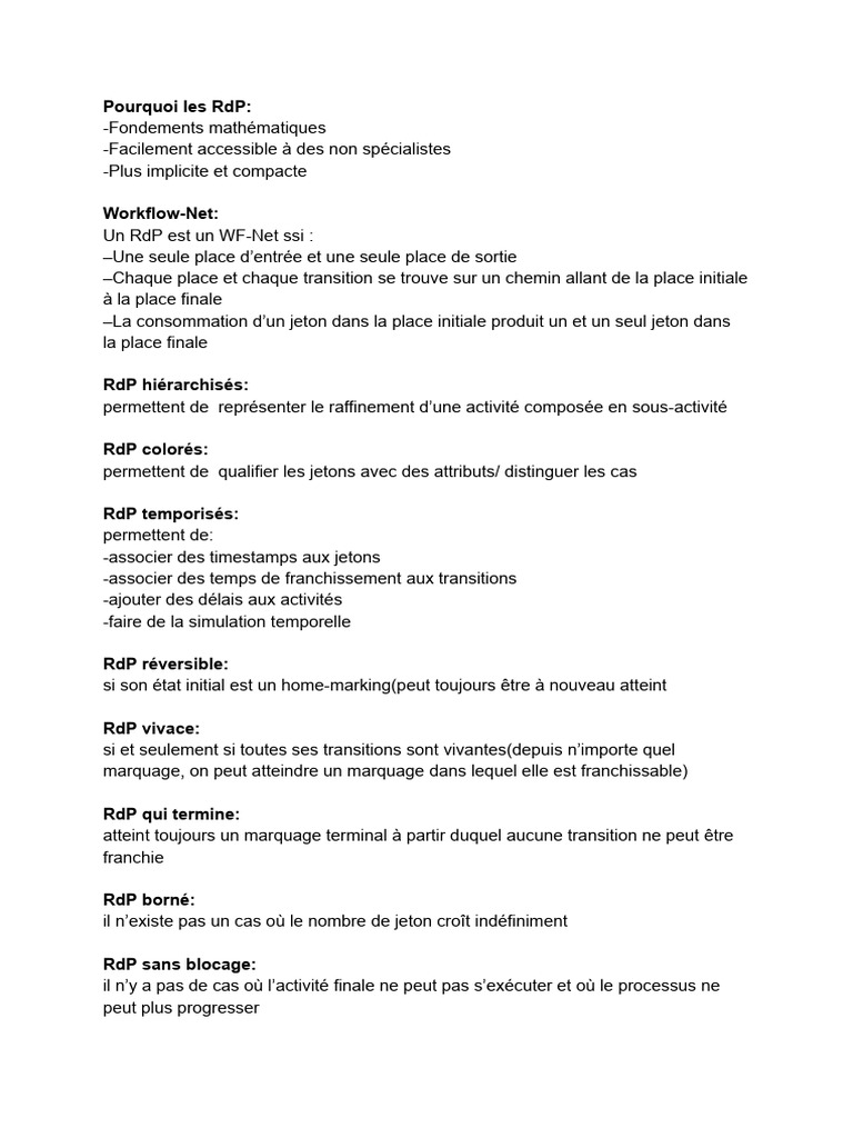Introduction aux RdP et leurs types | PDF