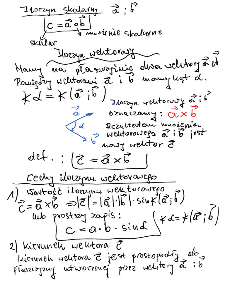 Iloczyn Wektorowy | PDF