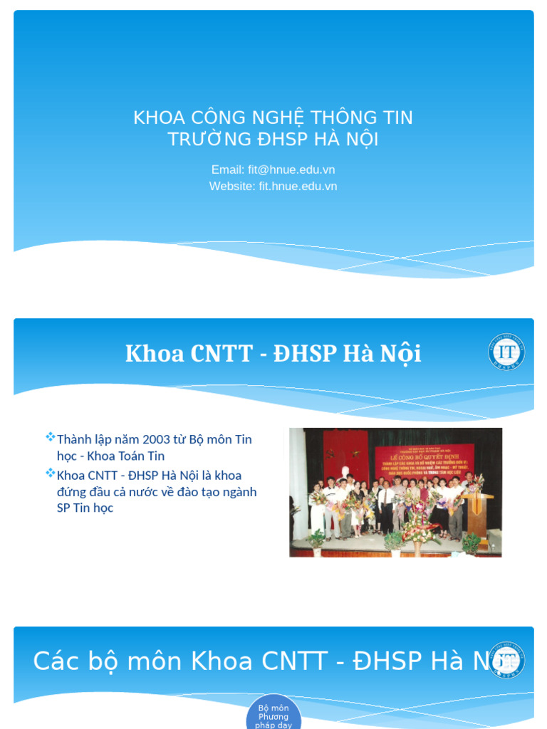 Gioi Thieu Khoa CNTT | PDF