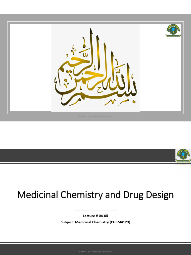 Lecture # 04-05 - Medicinal Chemistry and Drug Development | PDF ...