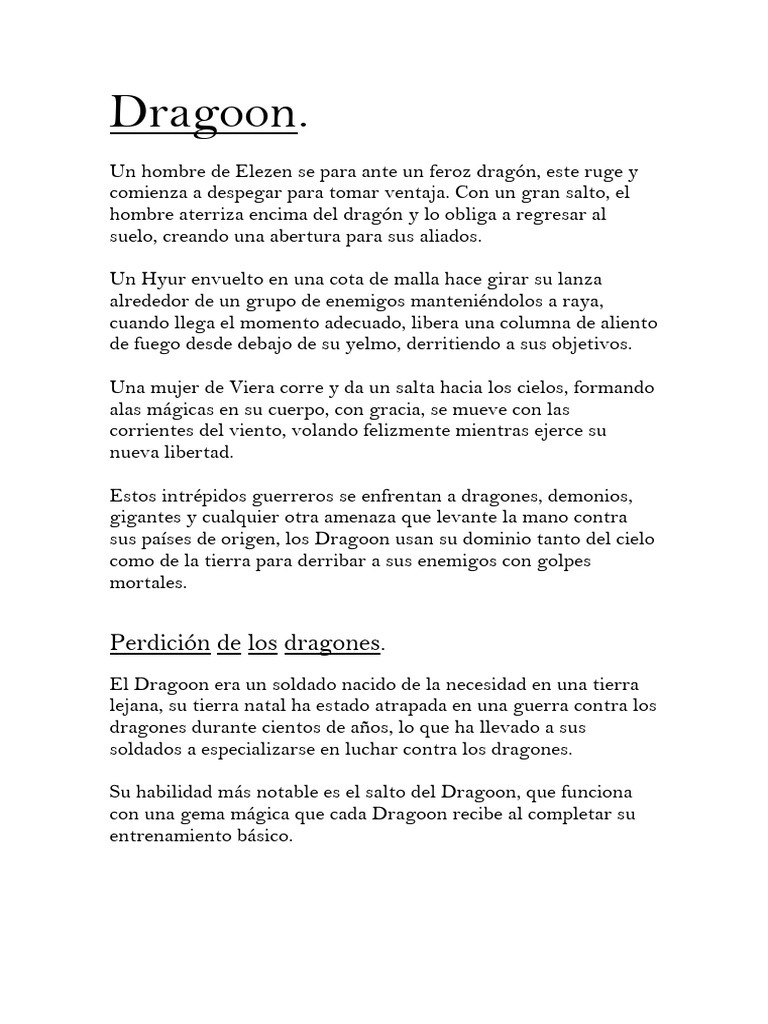 Final Fantasy Dragoon Rework | PDF