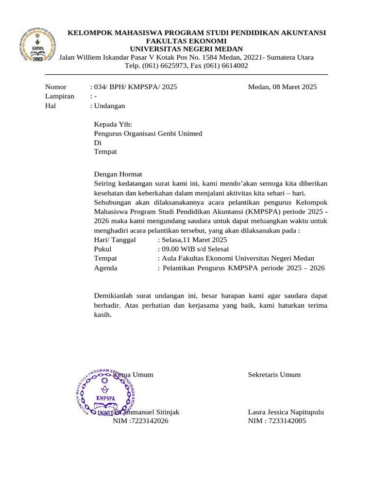 undangan ormawa | PDF