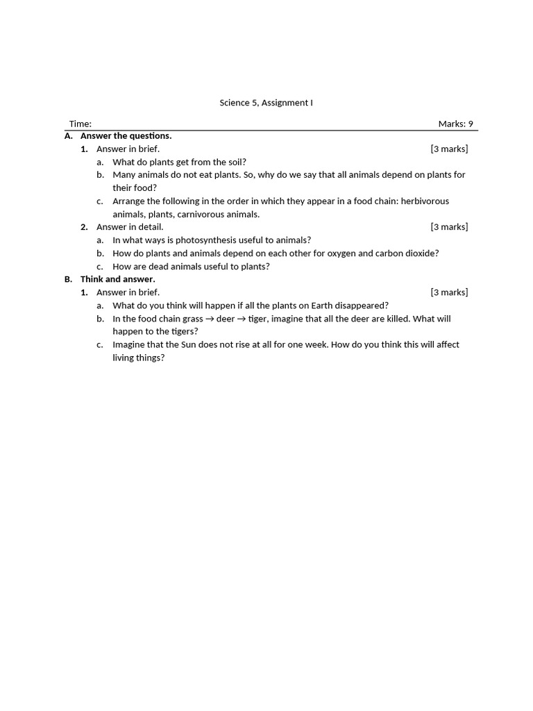 New Science Ahead - Class 5 - Chapter 14 Important Questions and Answers | PDF | Plants | Foods