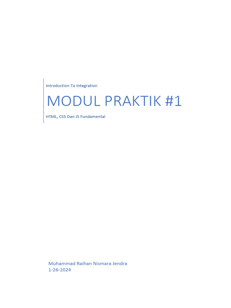 FrontEnd Fundamental #Modul 1 - Intro To Integration | PDF