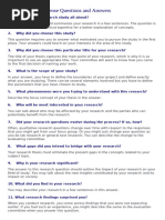 Most Common Research Questions Being Asked by Panelist | PDF ...