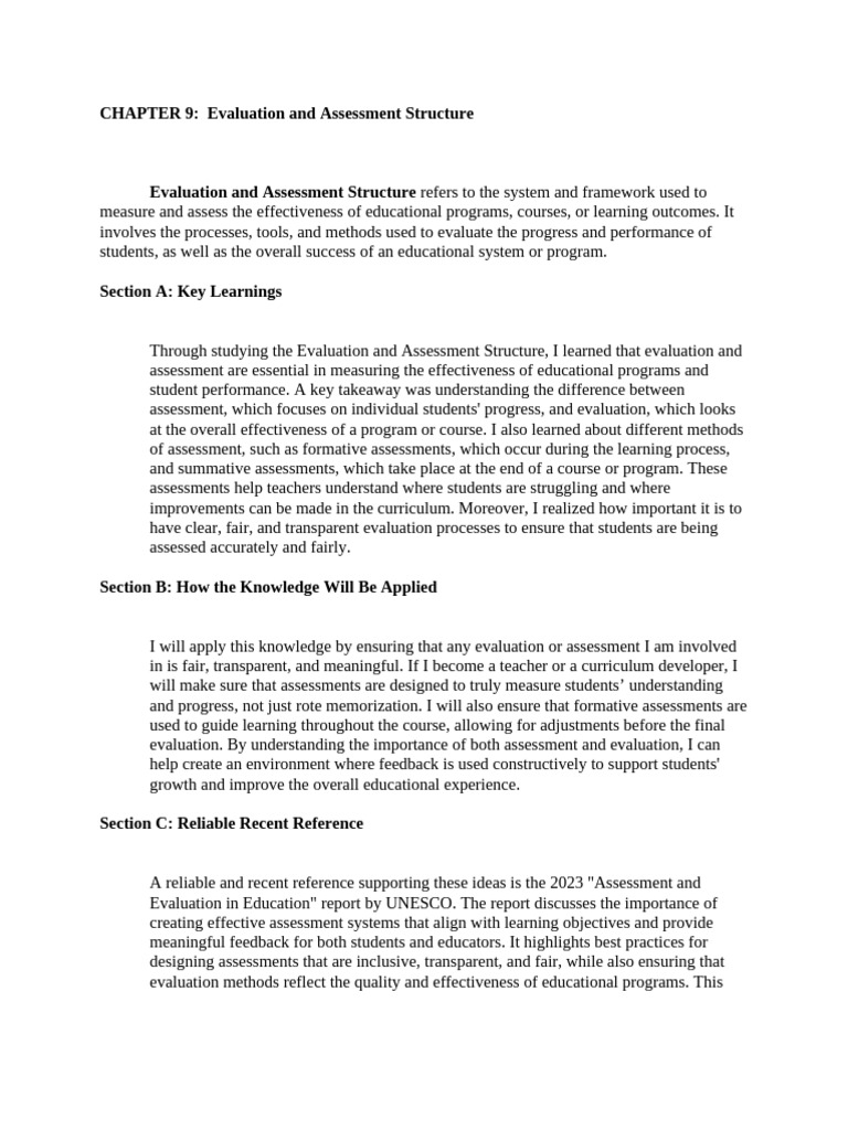 Reflection Journal No. 9 | PDF | Educational Assessment | Evaluation