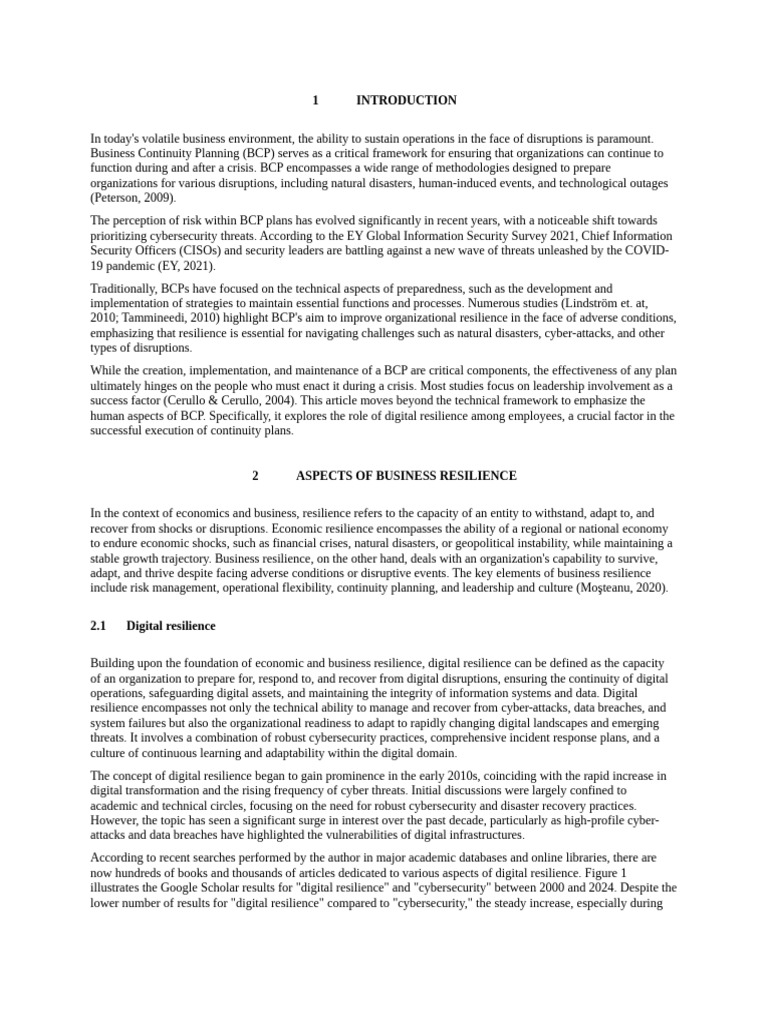 Training For Digital Resilience - A BCP Case Study - Uploaded - For ...