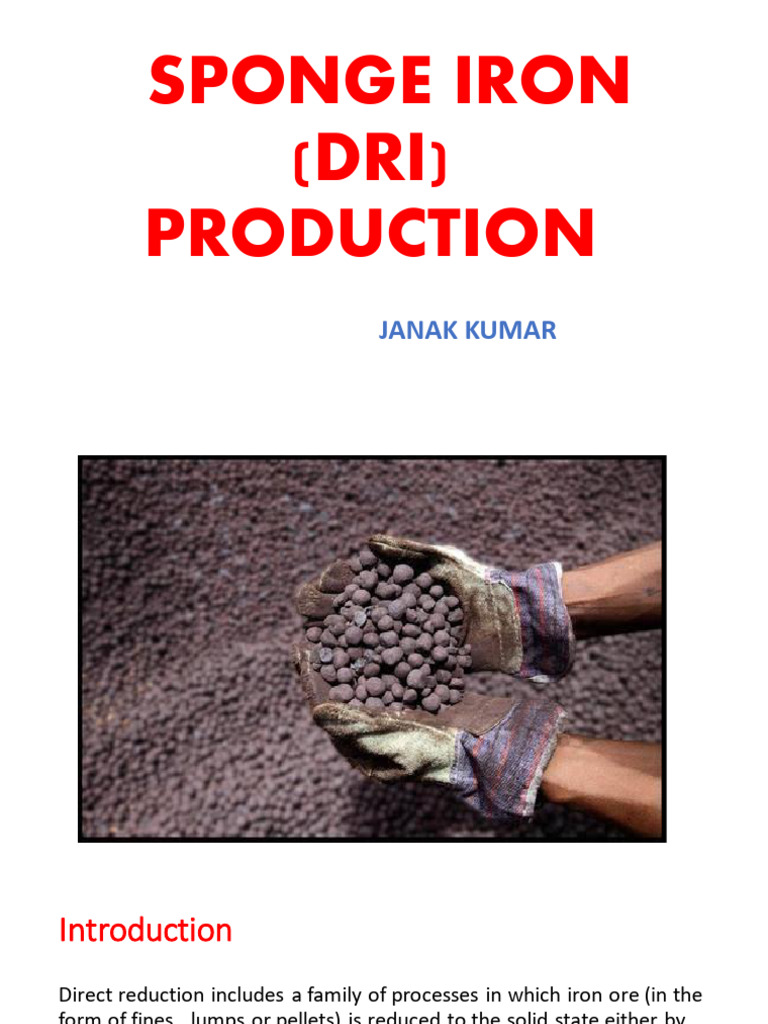 Sponge Iron Production via Direct Reduction | PDF | Iron | Iron Ore