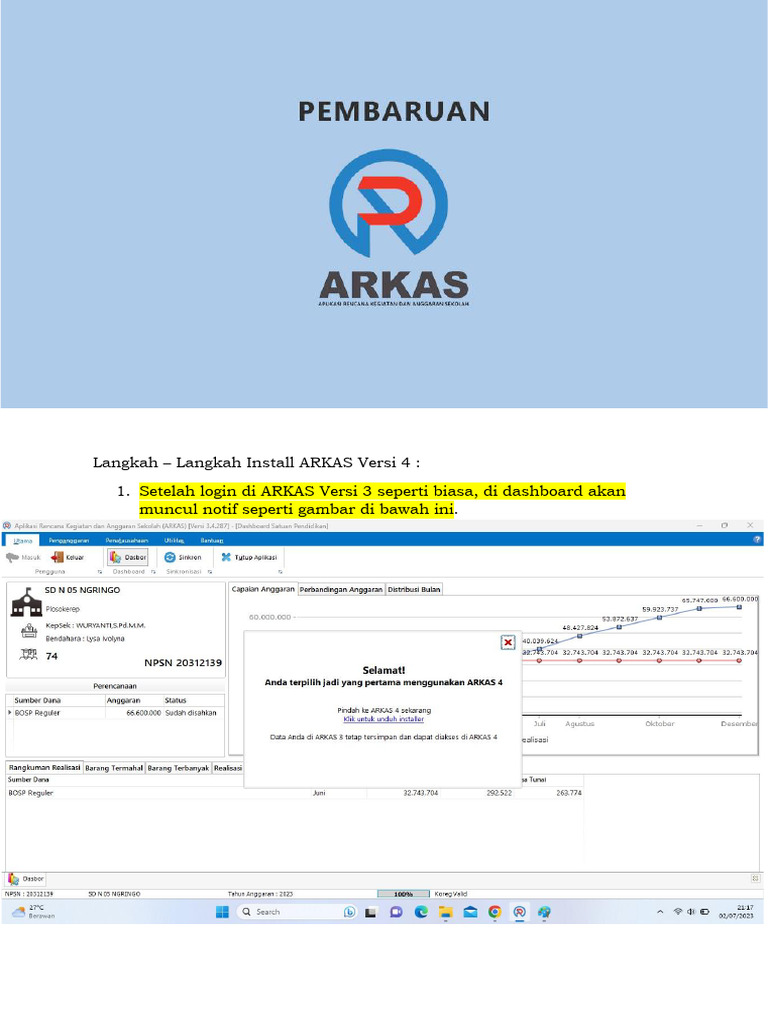 Langkah langkah konversi data arkas 3 ke arkas 4 | PDF