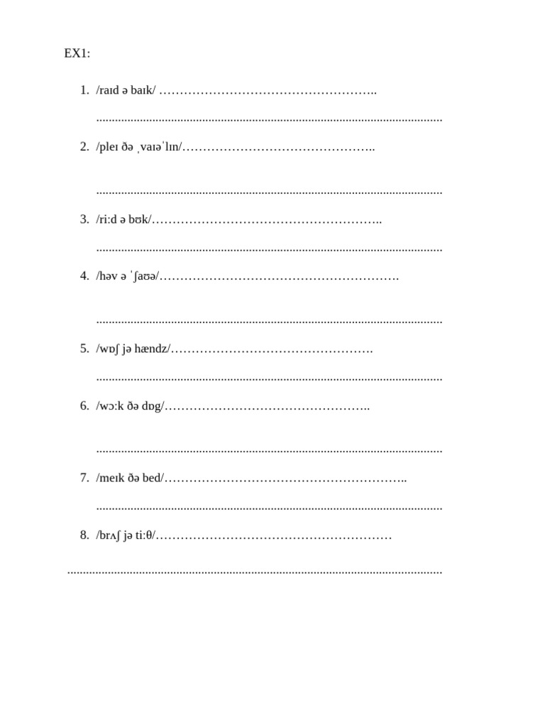 EX1 Phonetics | PDF