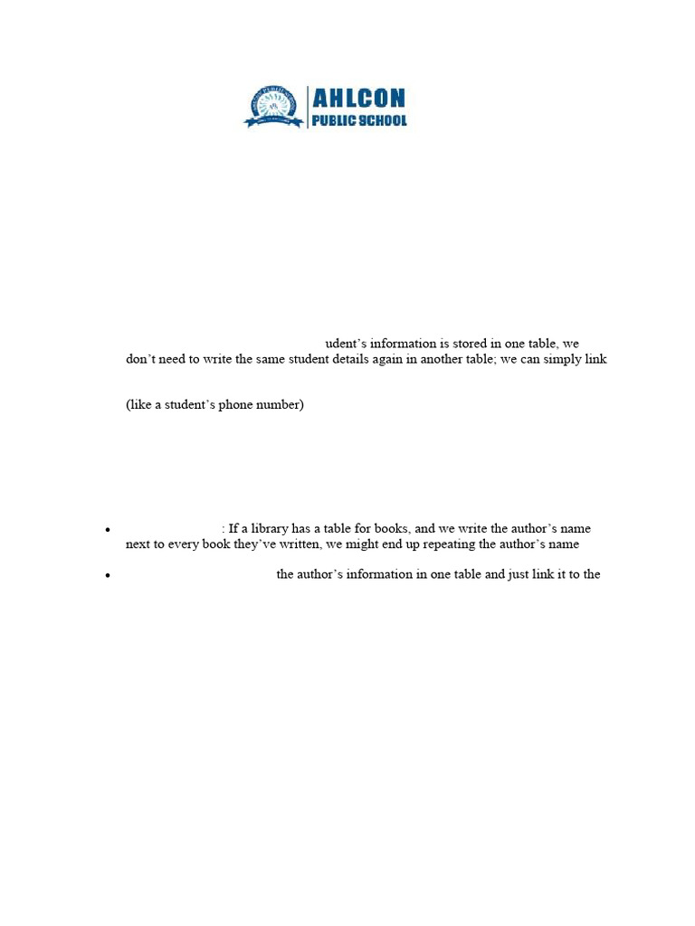 Chapter - 10 Working With Multiple Tables Class X It | PDF | Databases | Data Management Software
