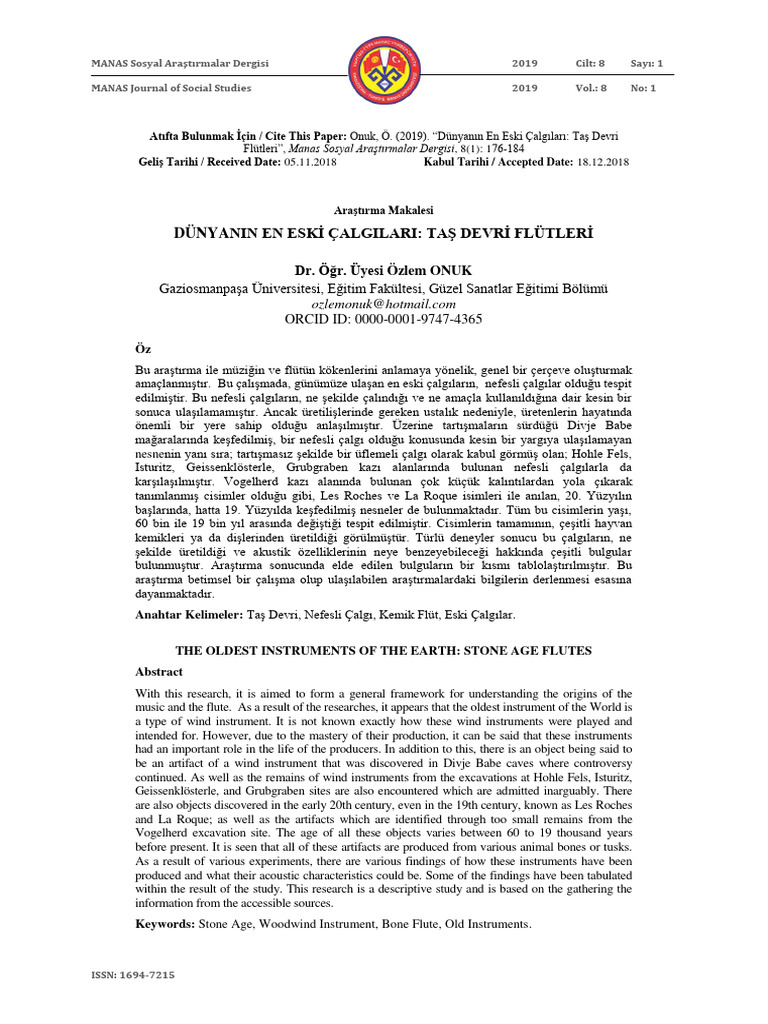 Dunyanin en Eski Calgilari Tas Devri Flu | PDF