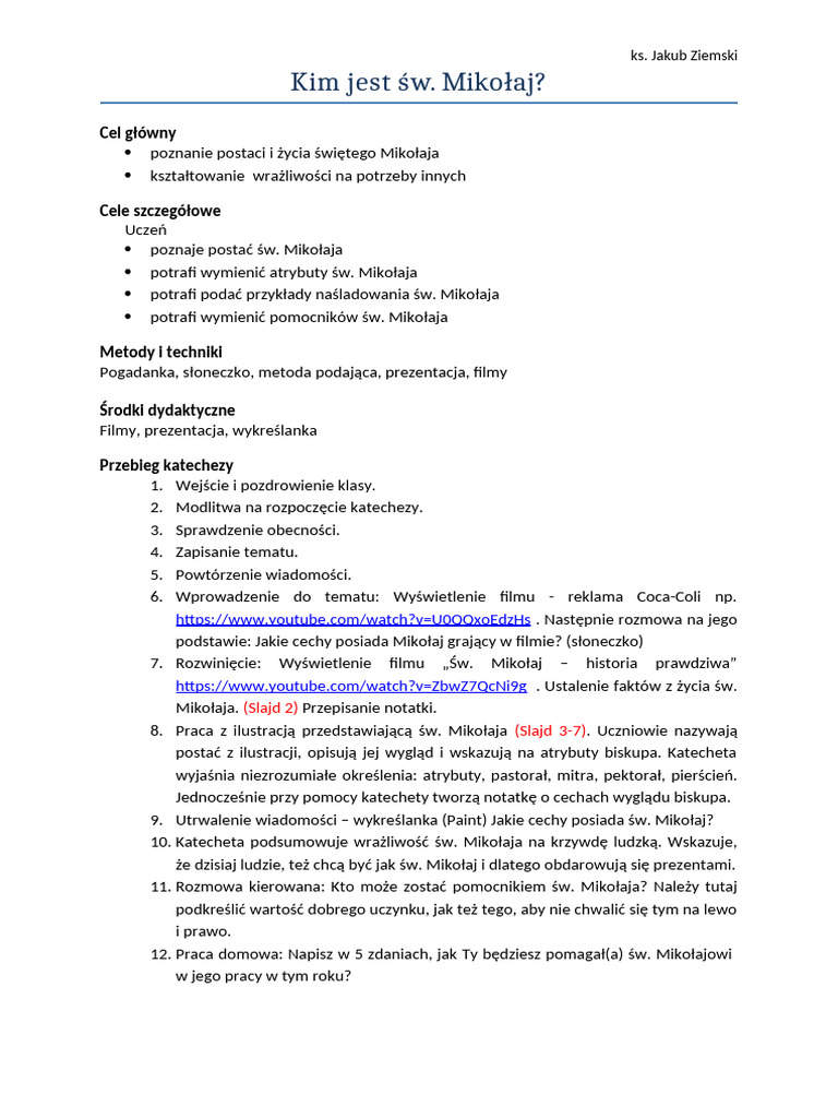 Kim Jest SW Mikolaj KL 5 | PDF