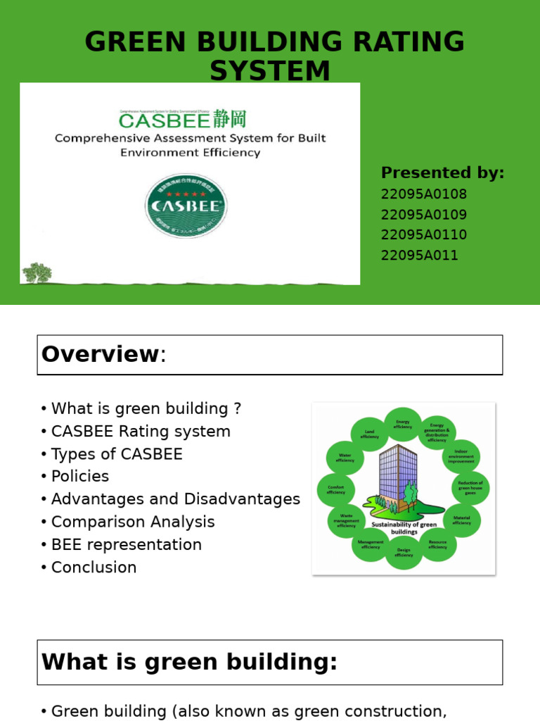 CASBEE Green Building Rating System-1 | PDF | Green Building | Environment