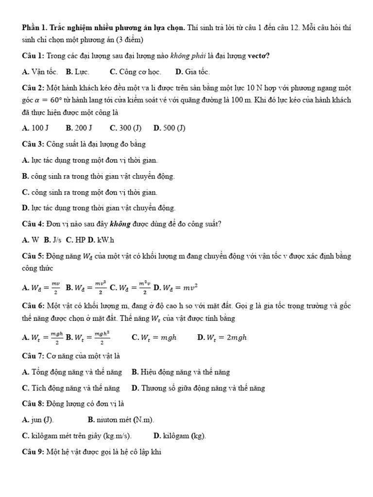 Ôn tập kiểm tra giữa kì HKII | PDF