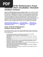 ICSE Class10 PYQ Sources 2016 2025 | PDF | Vocational Education ...