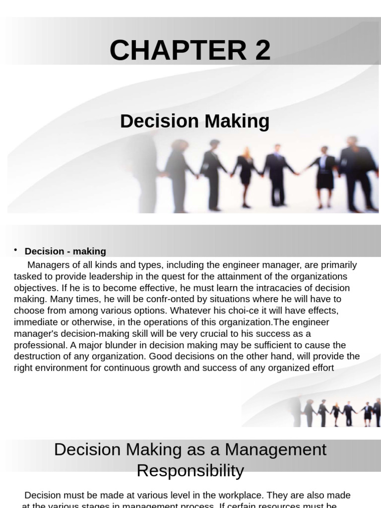 CHAPTER 2 (Engineering Management) | PDF | Decision Making | Regression Analysis