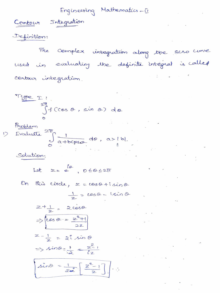 Contour Integration | PDF