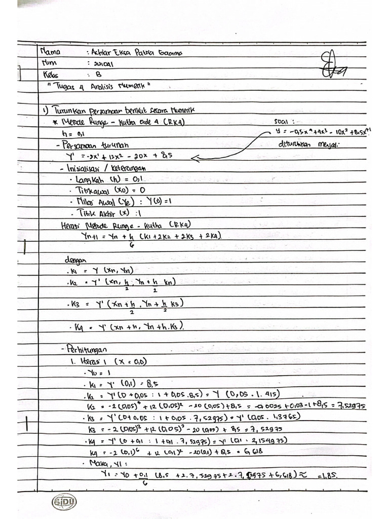 Tugas 4 Analisis Numerik | PDF