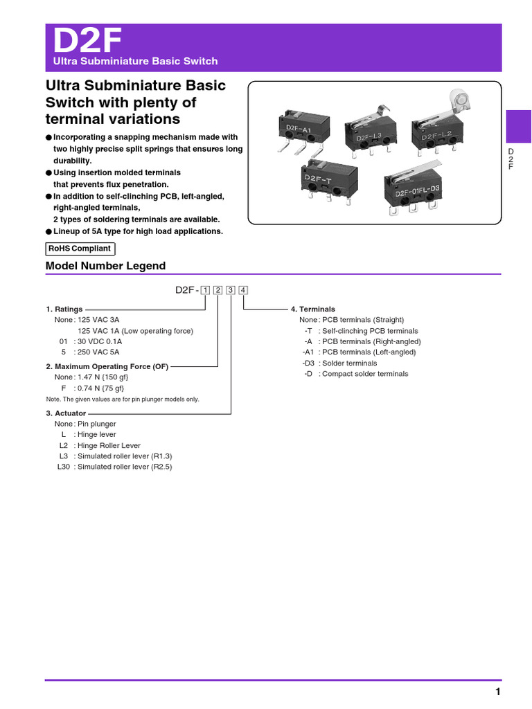adatlap-2591579-omron-d2f-01f-t-mikrokapcsolo-30-vdc-01-a-1-x-bebe-1-db-csomag | PDF | Soldering ...