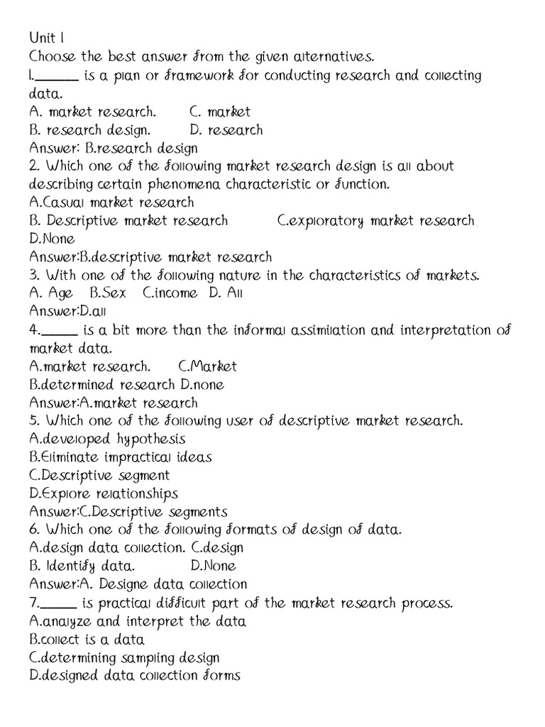 Market Research Design and Methods Guide | PDF | Sampling (Statistics ...
