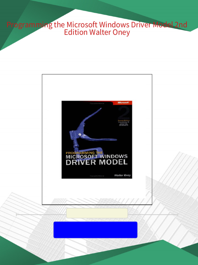 Programming The Microsoft Windows Driver Model 2nd Edition Walter Oney ...