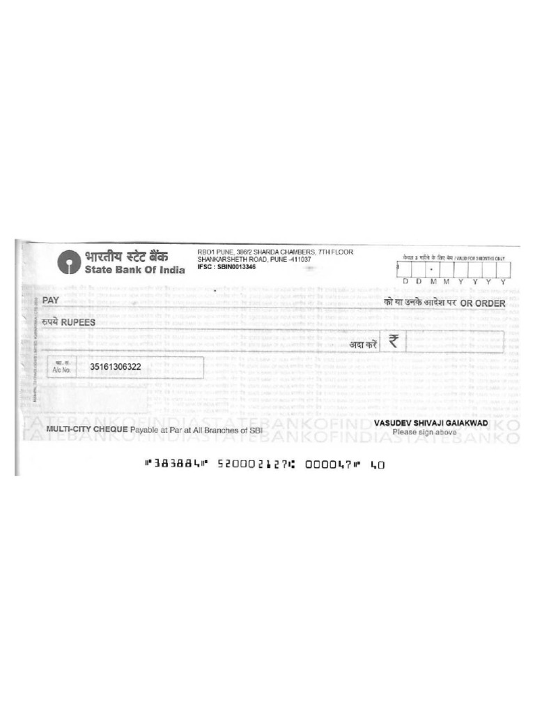 SBI Cheq | PDF