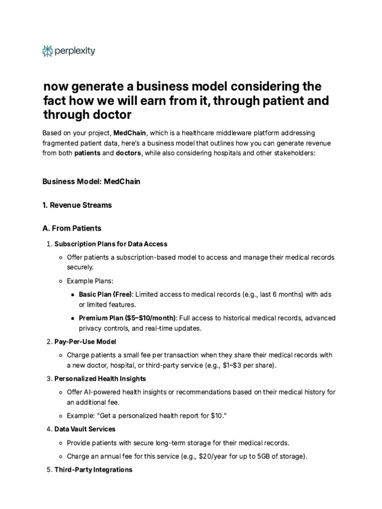 Now Generate A Business Model Considering The Fact | PDF | Electronic ...